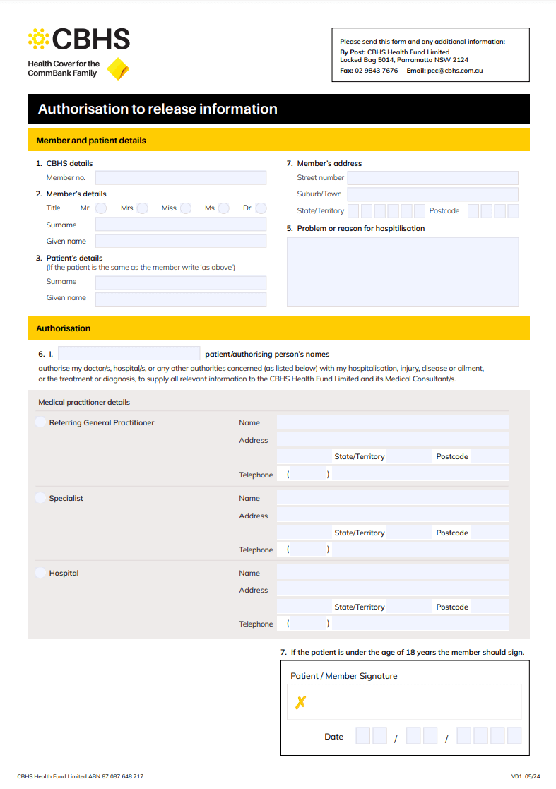 Download Member Forms and other information